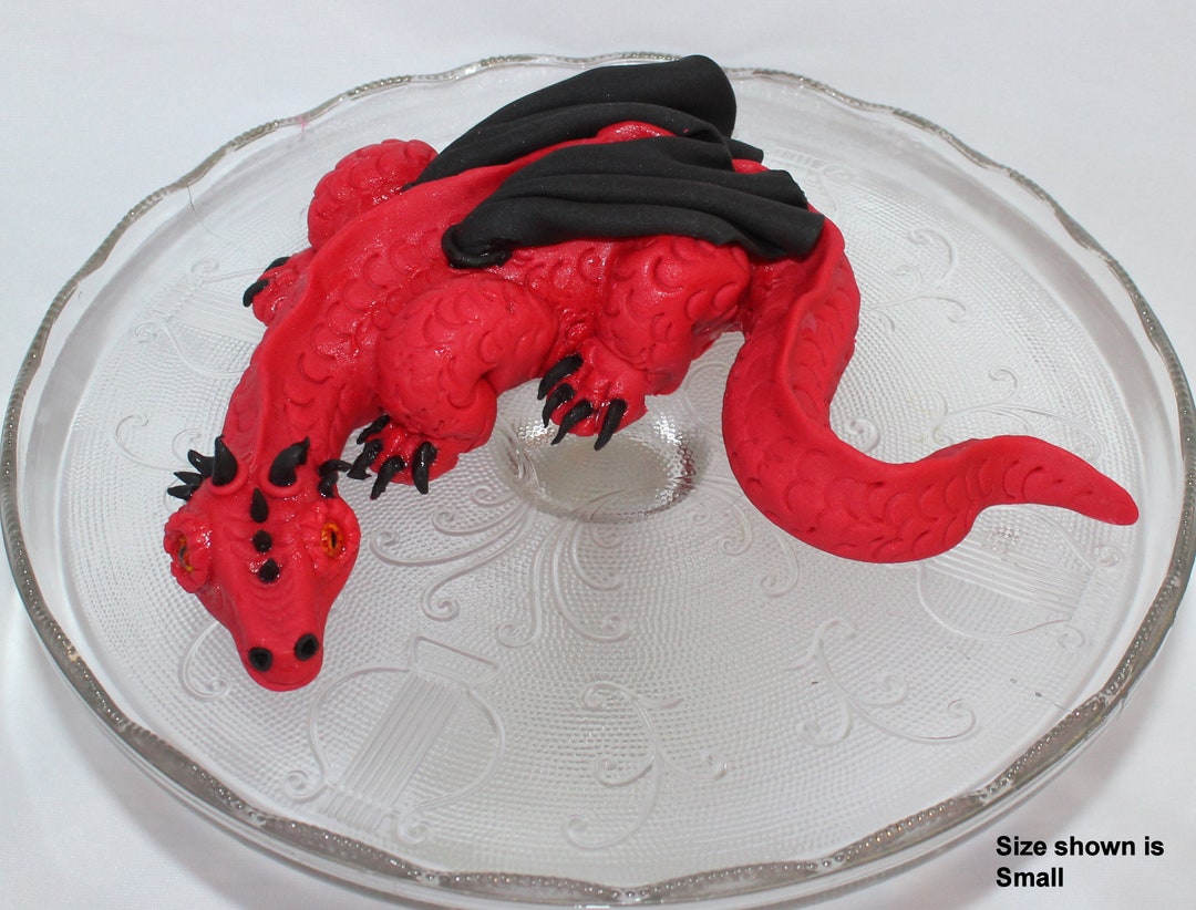 Fondant Dragon Cake Topper - Dragon Topper - Dragon Cake - Dragon Wings ...