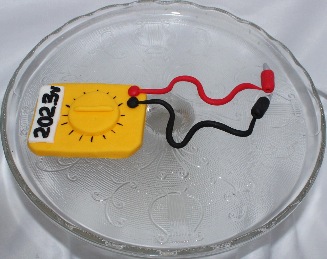 Fondant Volt Meter Cake Topper, Electrician Birthday, Electrical ...