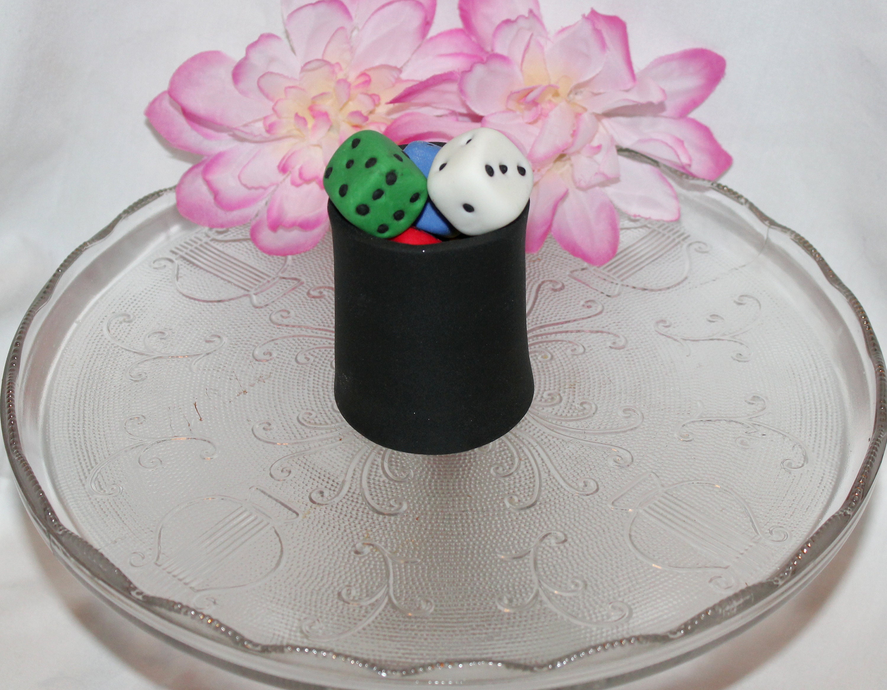 Fondant Dice Cake Topper Casino Topper Fondant Casino - Etsy Nederland