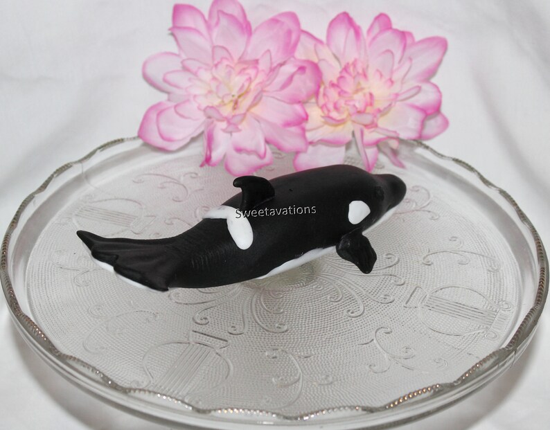 Fondant Orca Cake Topper Orca Topper Fondant Killer Whale - Etsy
