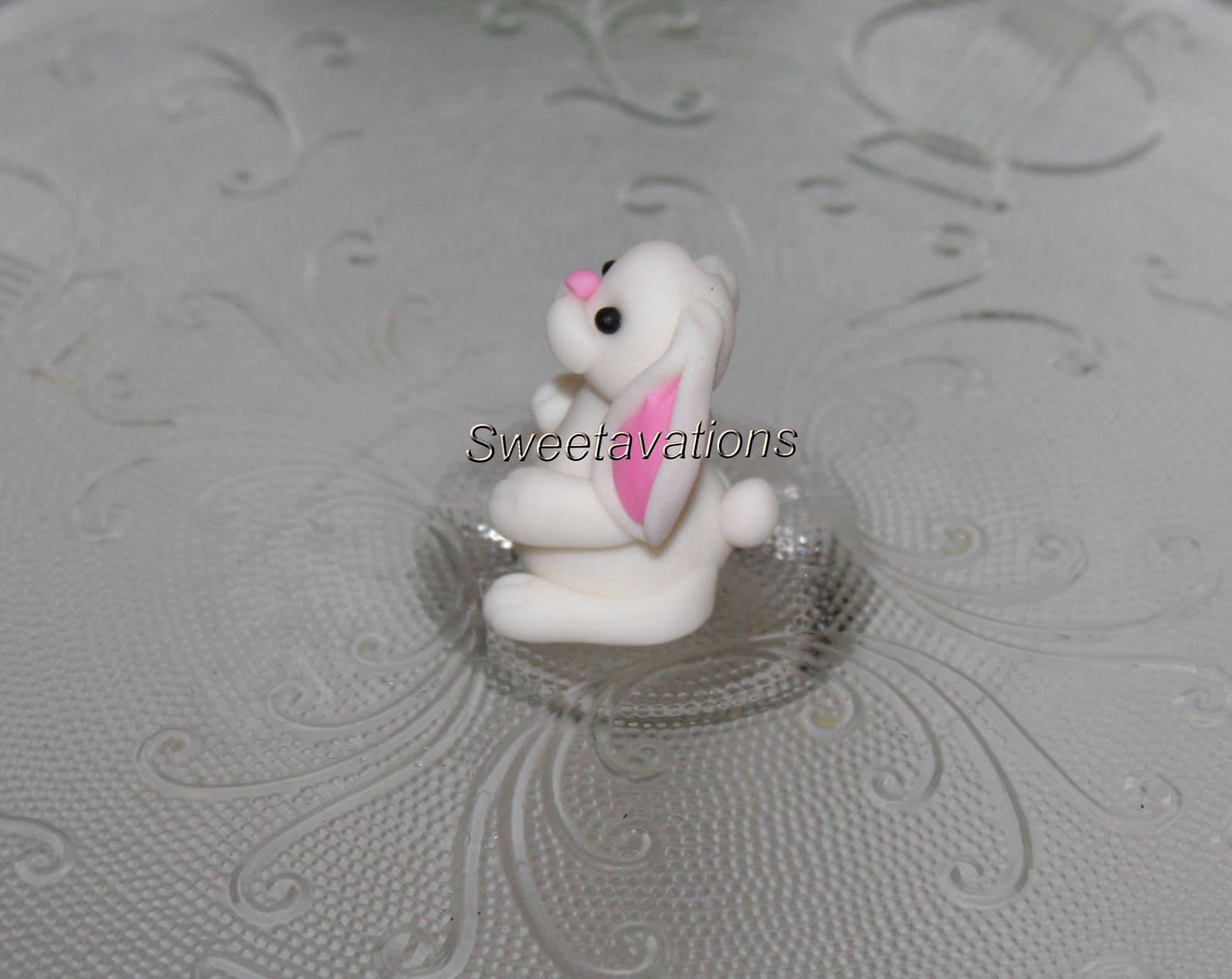 Fondant Bunny Cake Topper Bunny Topper Fondant Rabbit | Etsy