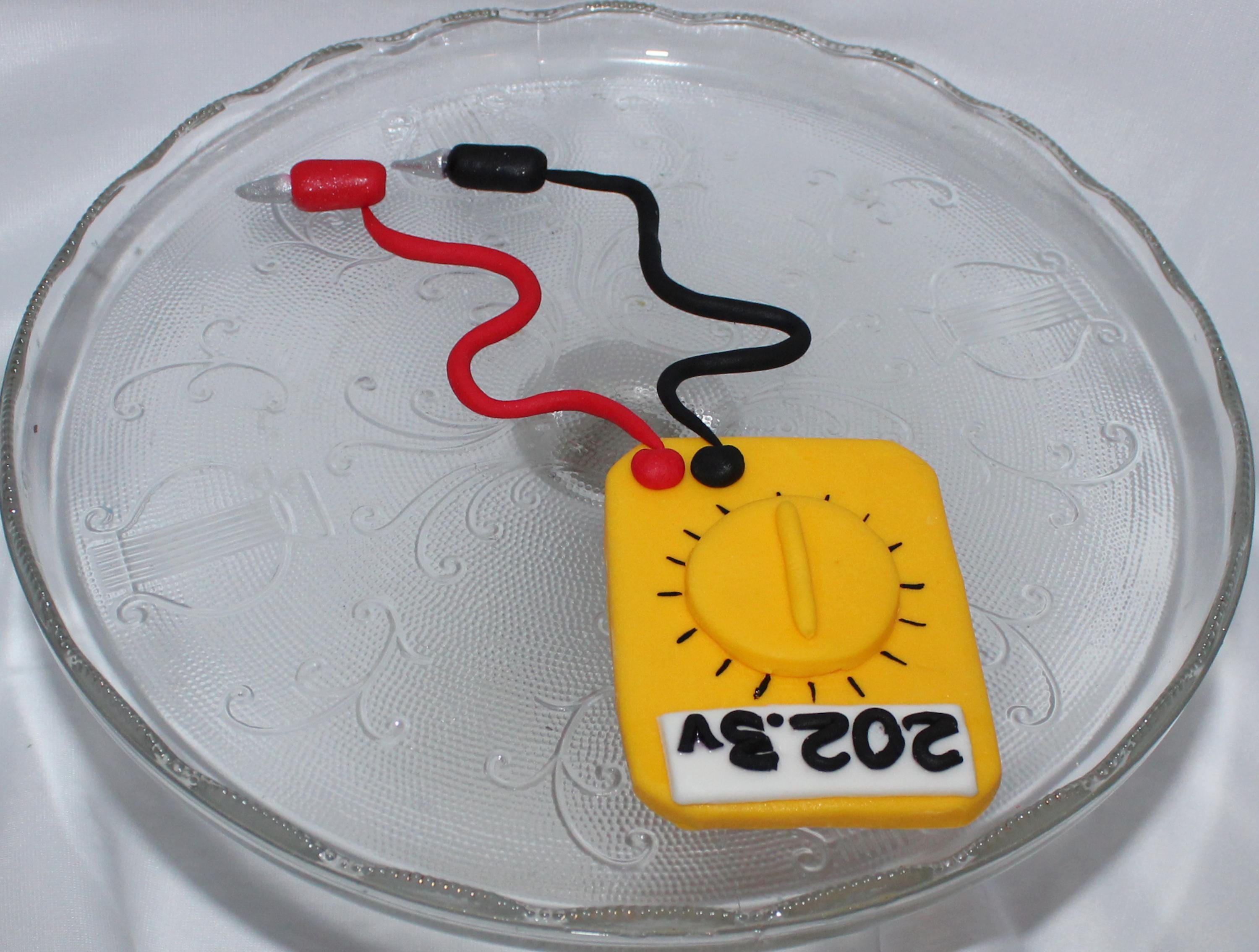Fondant Volt Meter Cake Topper, Electrician Birthday, Electrical ...