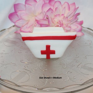 Fondant Nurse Cap Cake Topper Nurse Hat Topper Fondant Nurse Nurse Grad ...