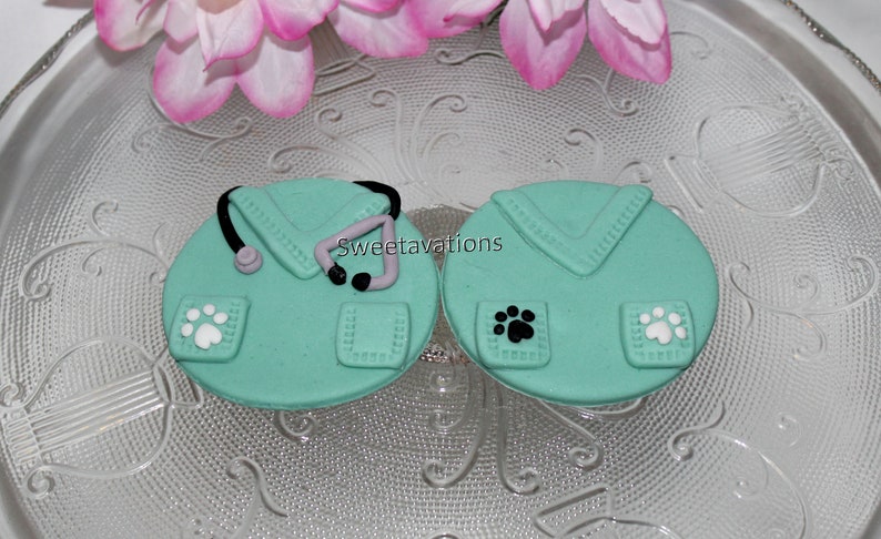 Fondant Vet Cupcake Topper - Vet Topper - Veterinarian Topper - Vet ...