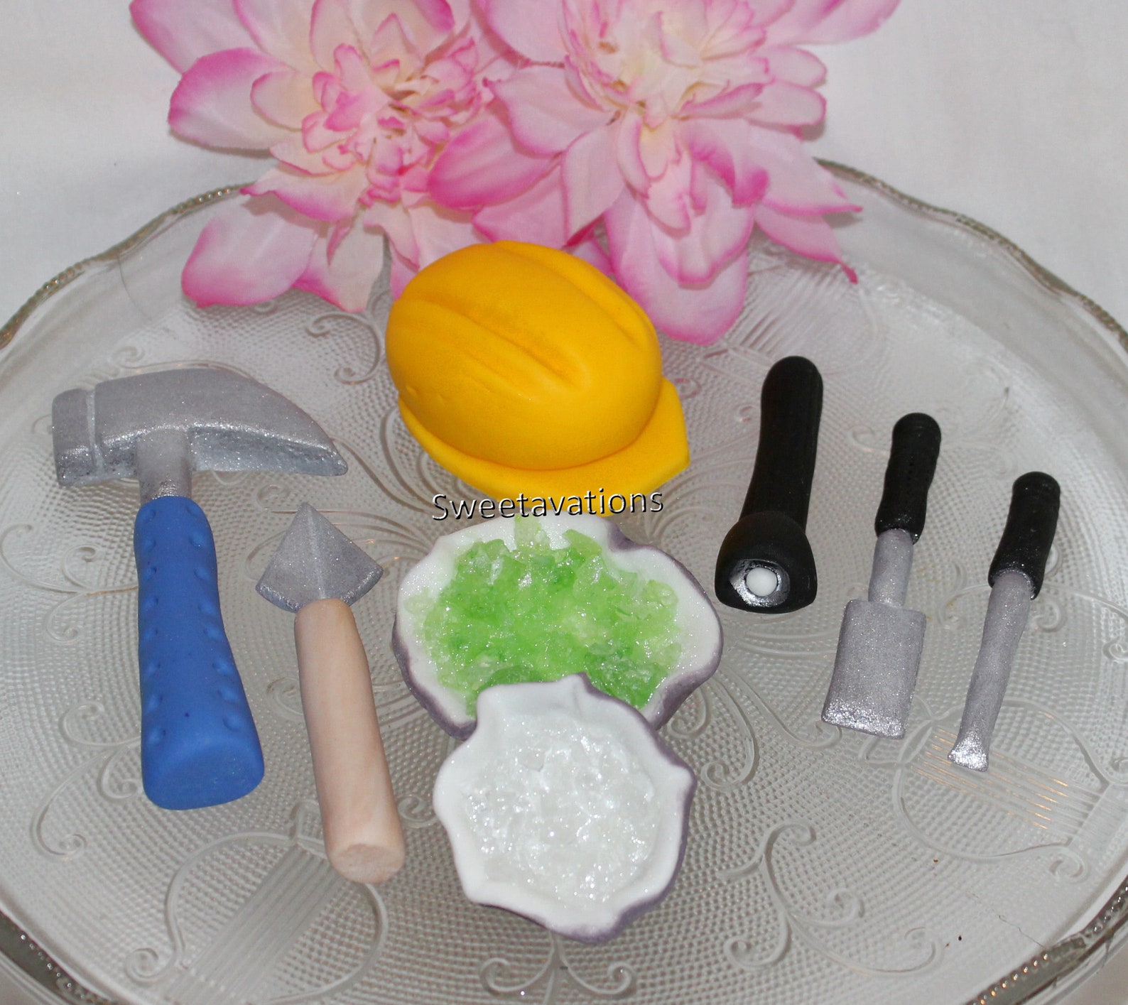 Fondant Geology Cake Topper Mining Cake Topper Fondant - Etsy