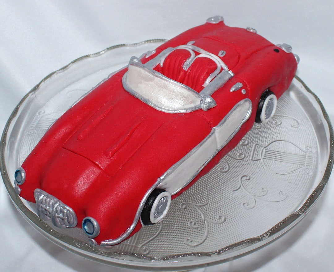 Fondant Classic Car Cake Topper - Luxury Car Topper - Car Cake ...