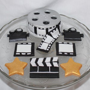 Fondant Movie Cake Topper - Movie Producer Cake Topper - Director Cake ...