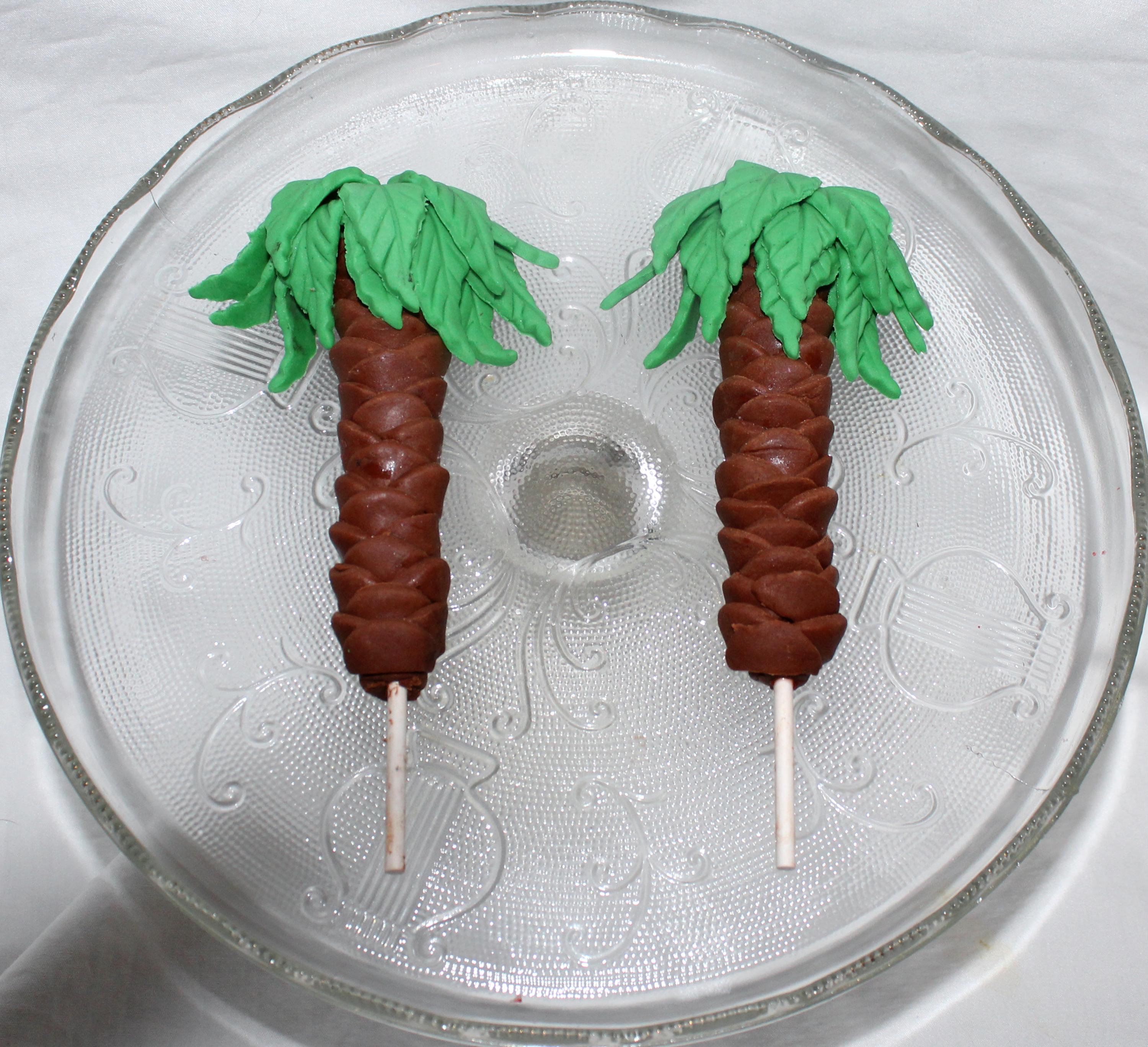 Fondant Palm Tree Cake Topper, Hand-sculpted Trees, Aloha Birthday ...