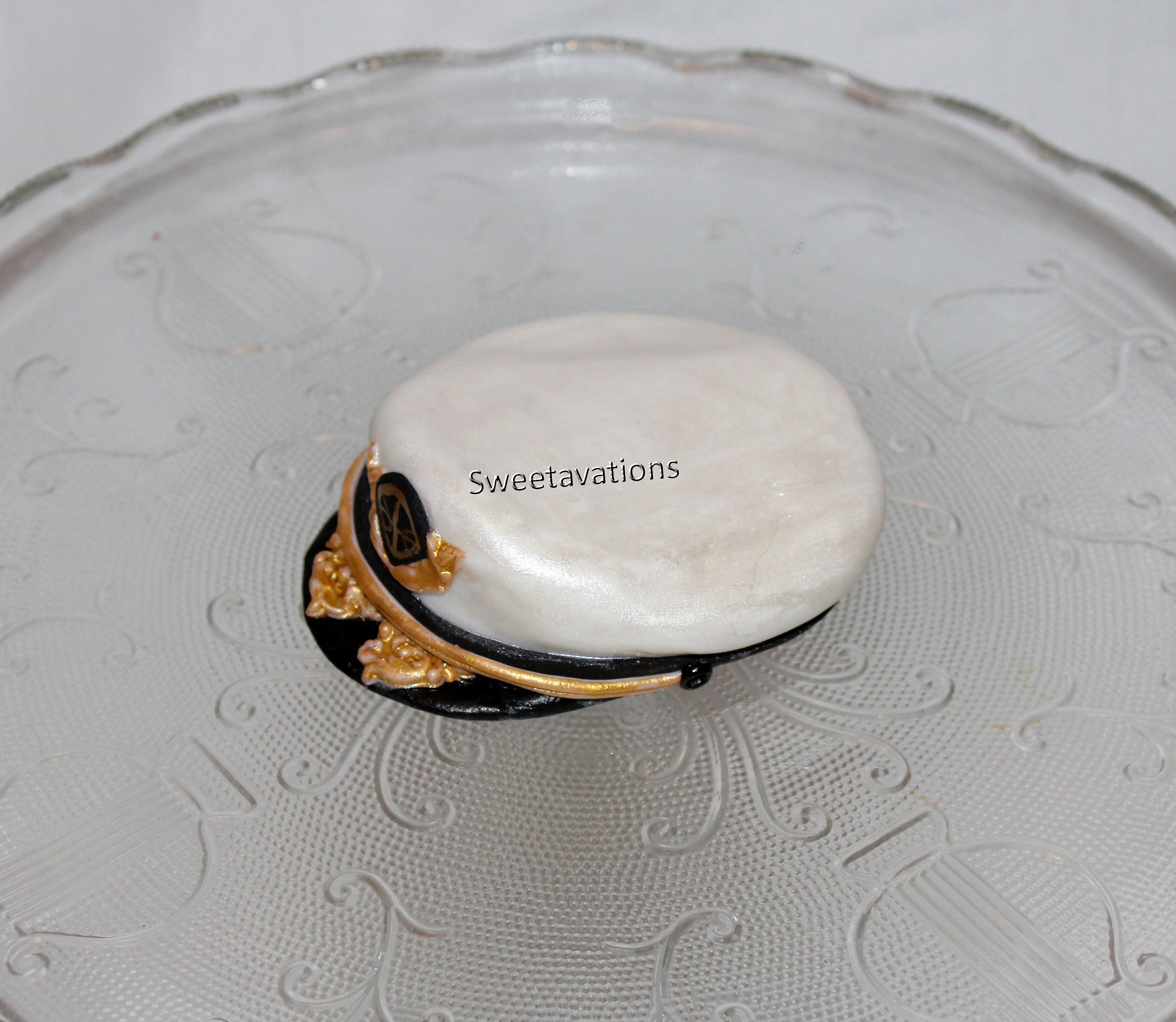 Fondant Captain's Hat Cake Topper Nautical Topper | Etsy