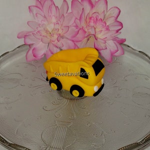 Fondant Construction Cake Topper Fondant Dump Truck Dump | Etsy