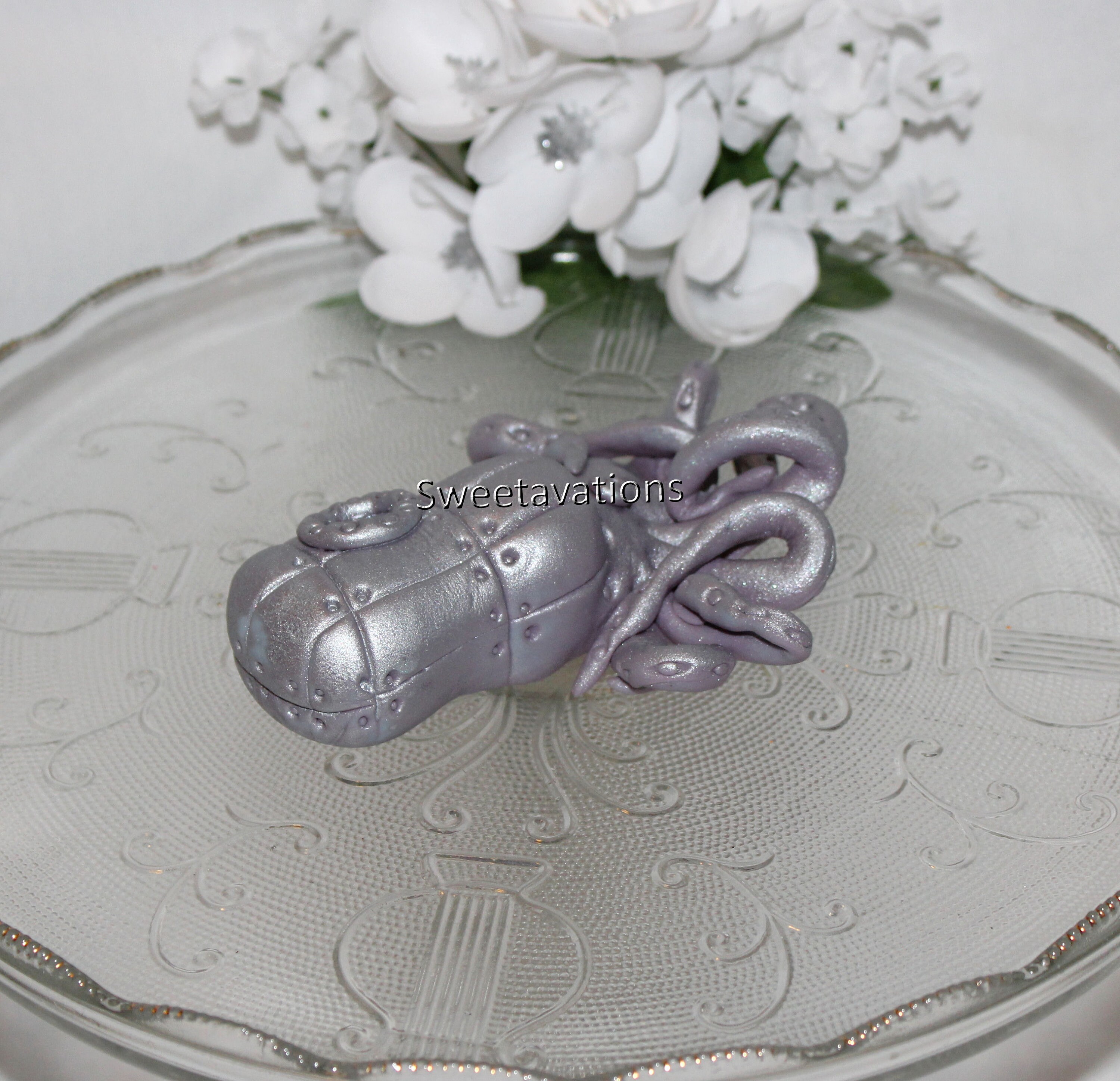 Fondant Octopus Cake Topper Octopus Topper Steampunk | Etsy