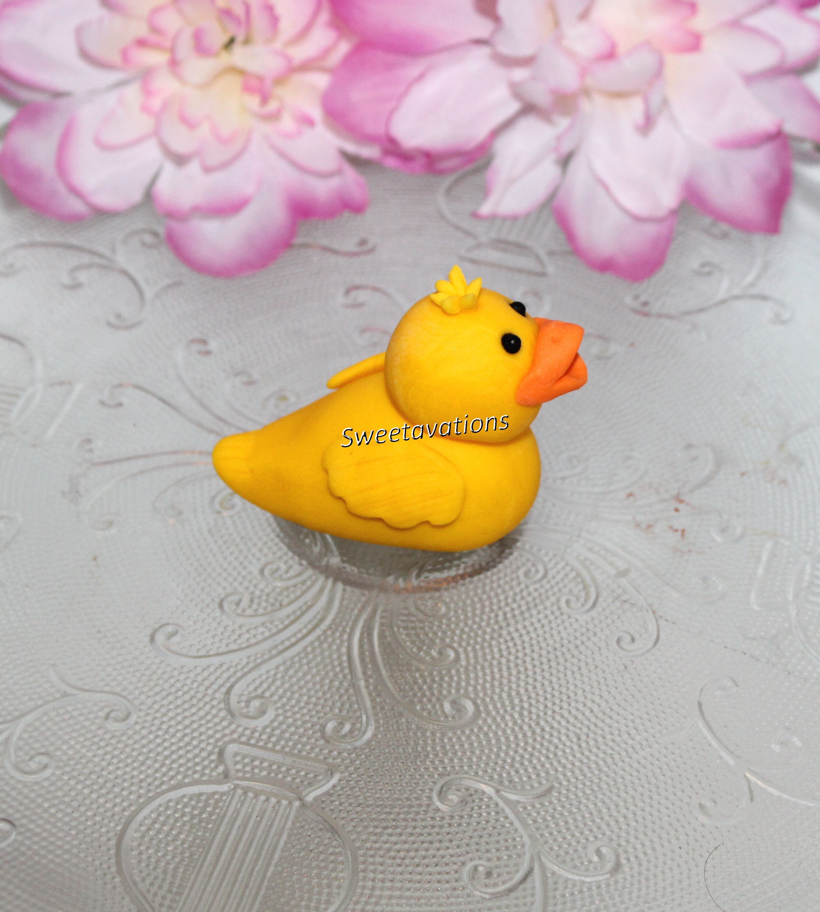 Fondant Duck Cake Topper Rubber Duck Topper Fondant Rubber | Etsy España