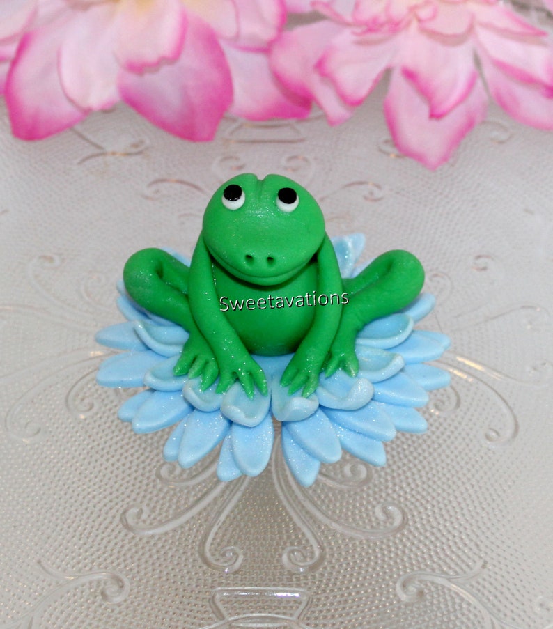 Fondant Frog Cake Topper Frog Topper Woodland Animal - Etsy