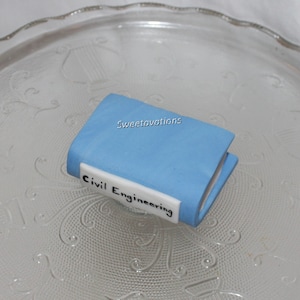 Fondant Civil Engineering Cake Topper, Engineer Graduation, Blueprint ...