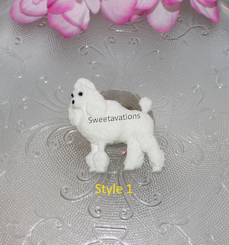 Fondant Dog Cake Topper Fondant Poodle Poodle Topper - Etsy
