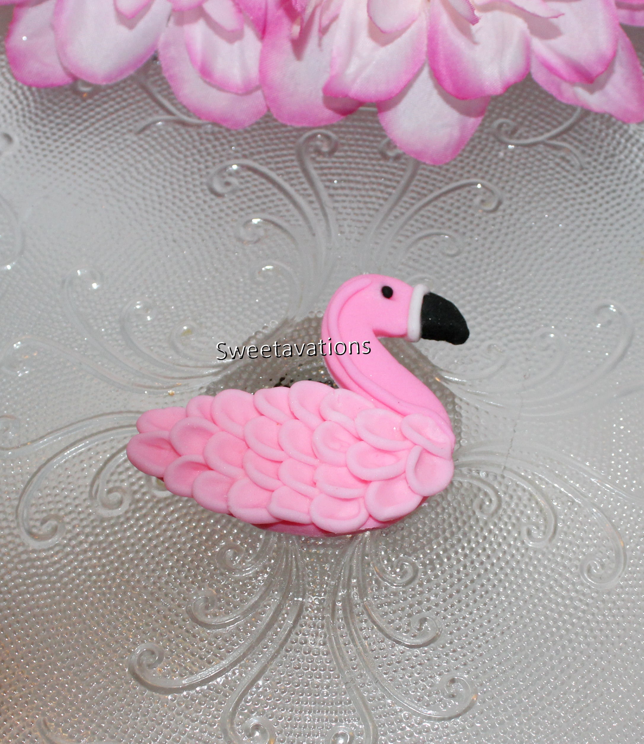 Fondant Flamingo Cake Topper Flamingo Topper Flamingo - Etsy