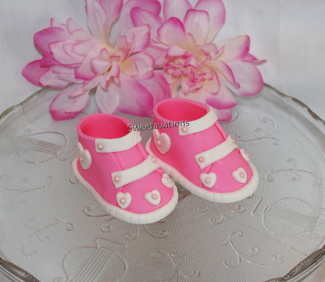 Fondant Baby Shoes Cake Topper Baby Sandals Topper baby - Etsy
