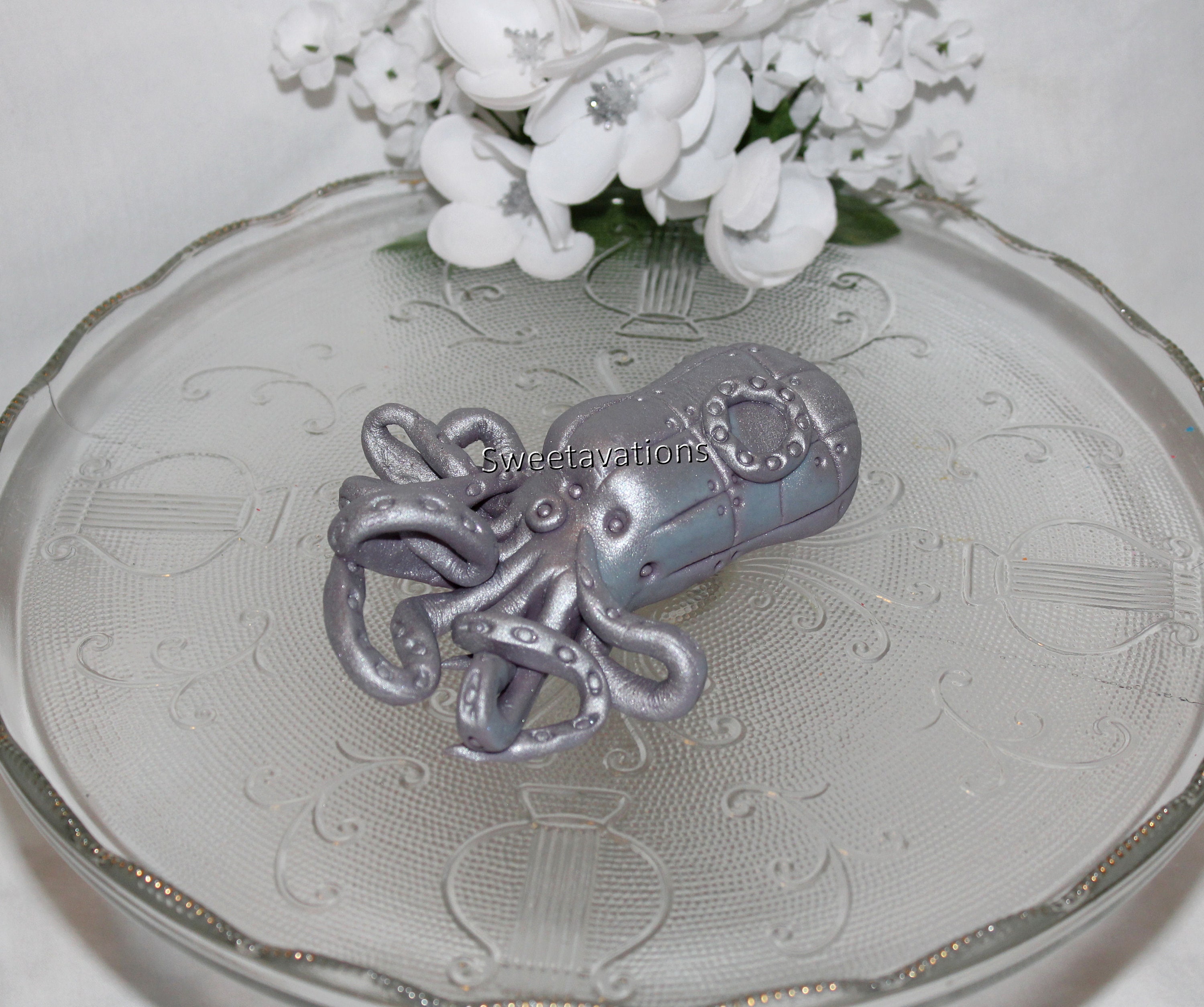Fondant Octopus Cake Topper Octopus Topper Steampunk | Etsy