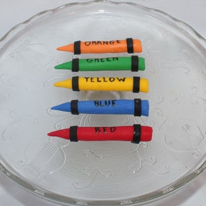 Fondant Crayon Cake Topper - Crayon Topper - Fondant Art - Art Cake ...