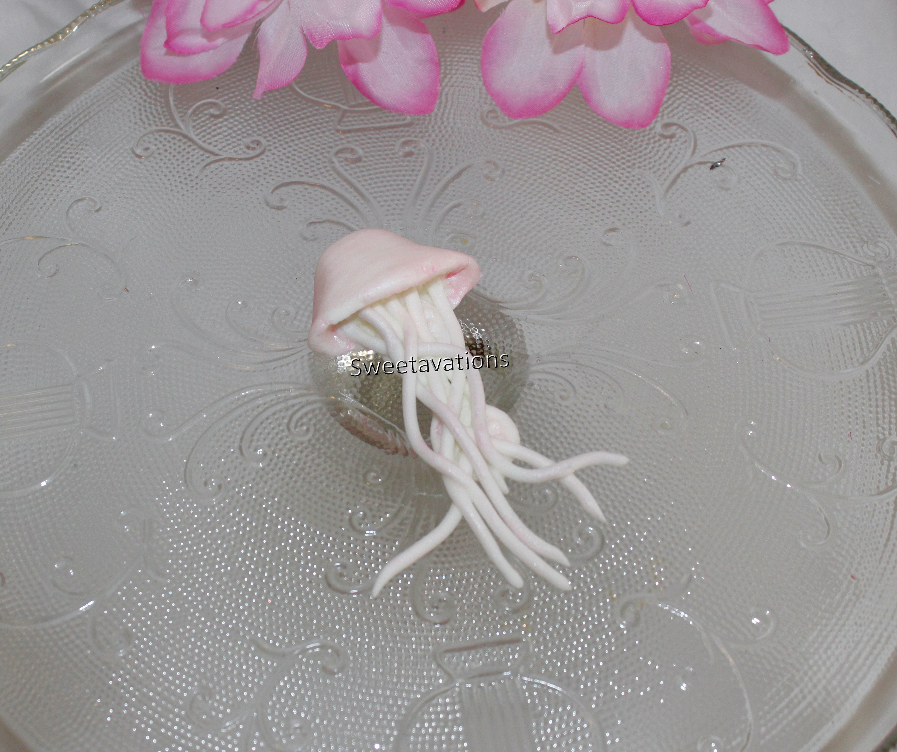 Fondant Jellyfish Cake Topper Jellyfish Topper Fondant | Etsy UK