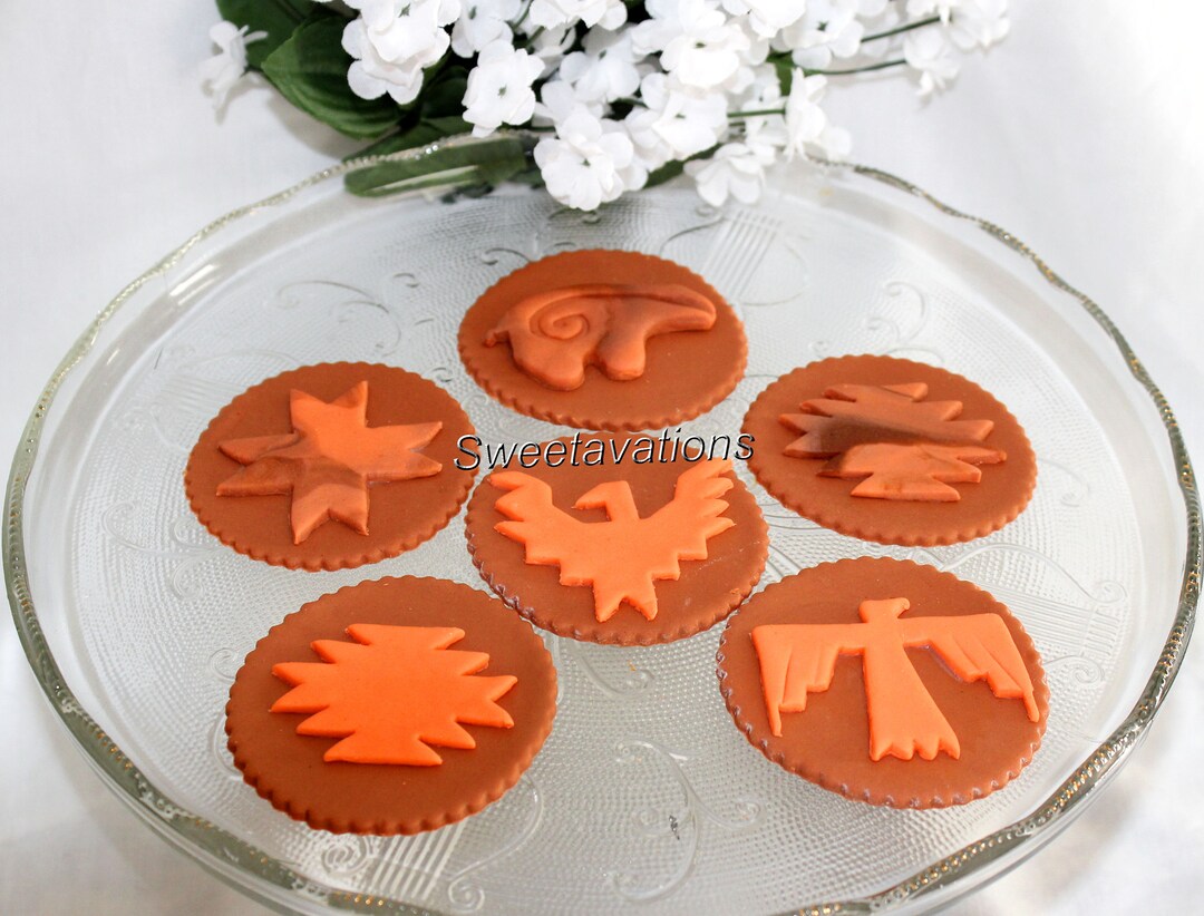 Fondant Native American Cupcake Toppers Southwestern Cupcake Toppers ...