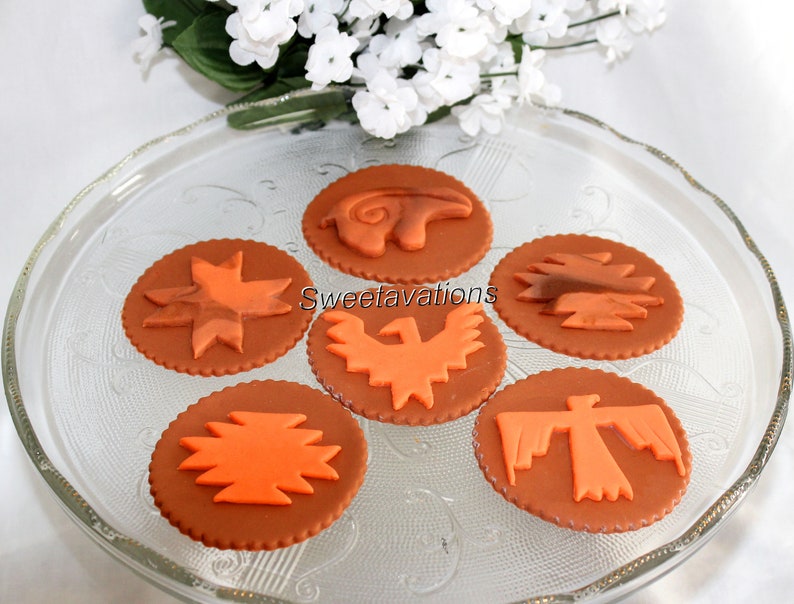 Fondant Native American Cupcake Toppers Southwestern Cupcake - Etsy