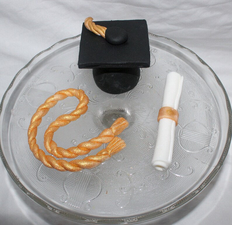 Fondant Graduation Cap Cake Topper Fondant Grad Hat Grad - Etsy
