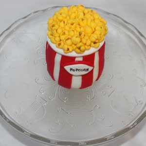 Fondant Popcorn Cake Topper - Popcorn Topper - Popcorn Theme - Movie ...