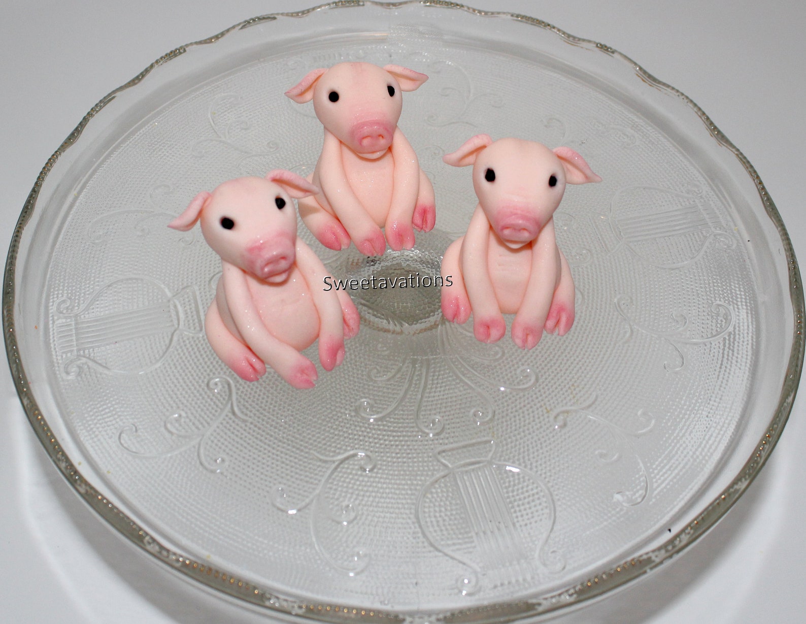 Fondant Pig Cake Topper Pig Topper Fondant Farm Animal | Etsy