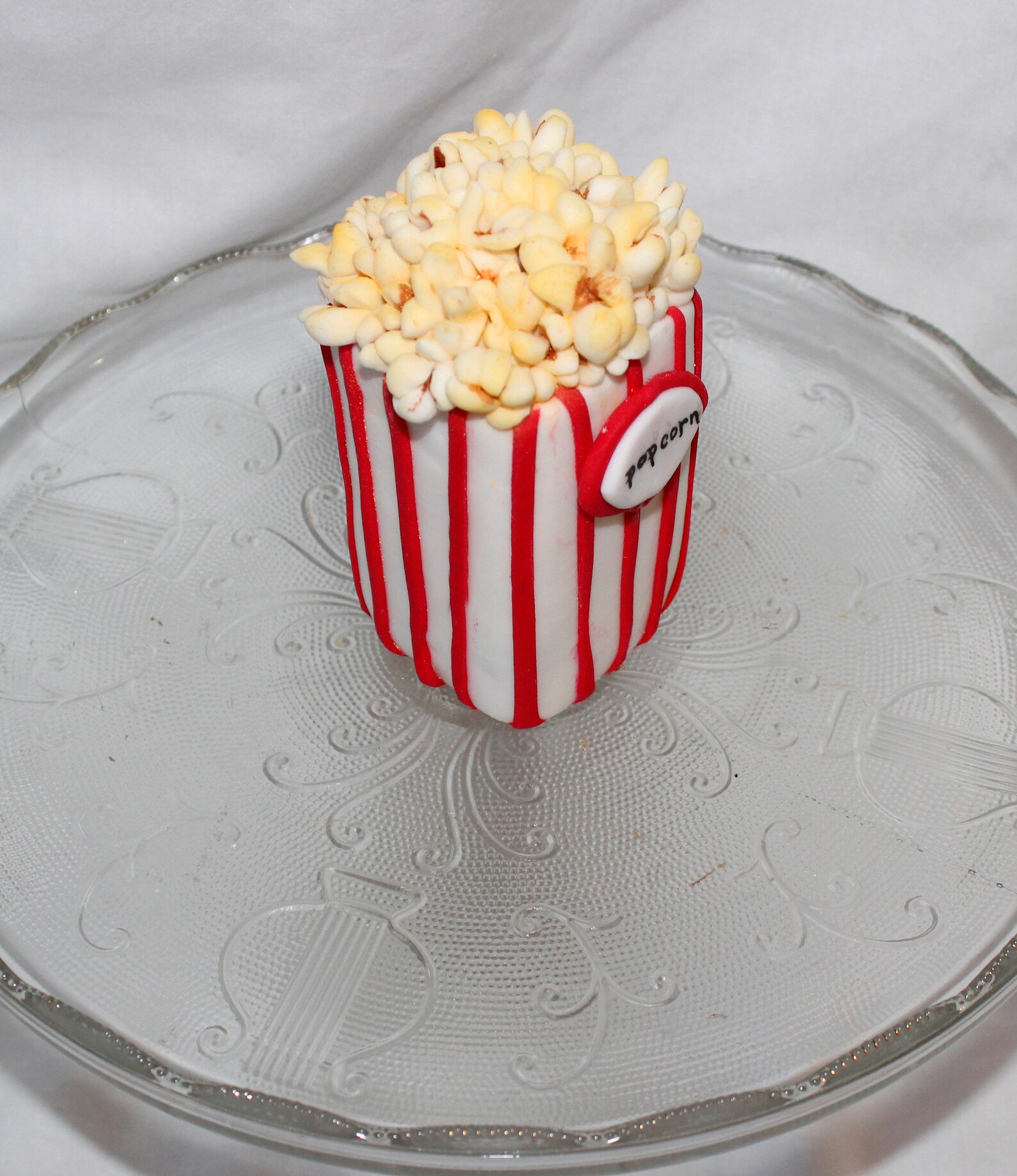 Fondant Popcorn Cake Topper Popcorn Topper Popcorn Theme | Etsy