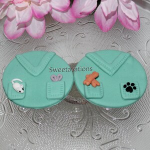 Fondant Vet Cupcake Topper - Vet Topper - Veterinarian Topper - Vet ...