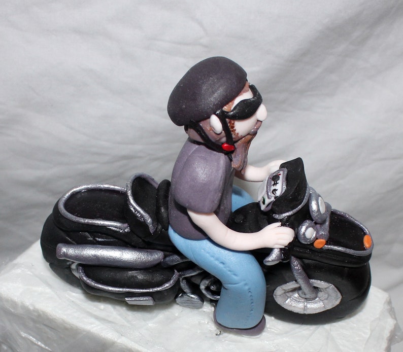 Fondant Motorcycle Cake Topper Motorcycle Topper Fondant - Etsy