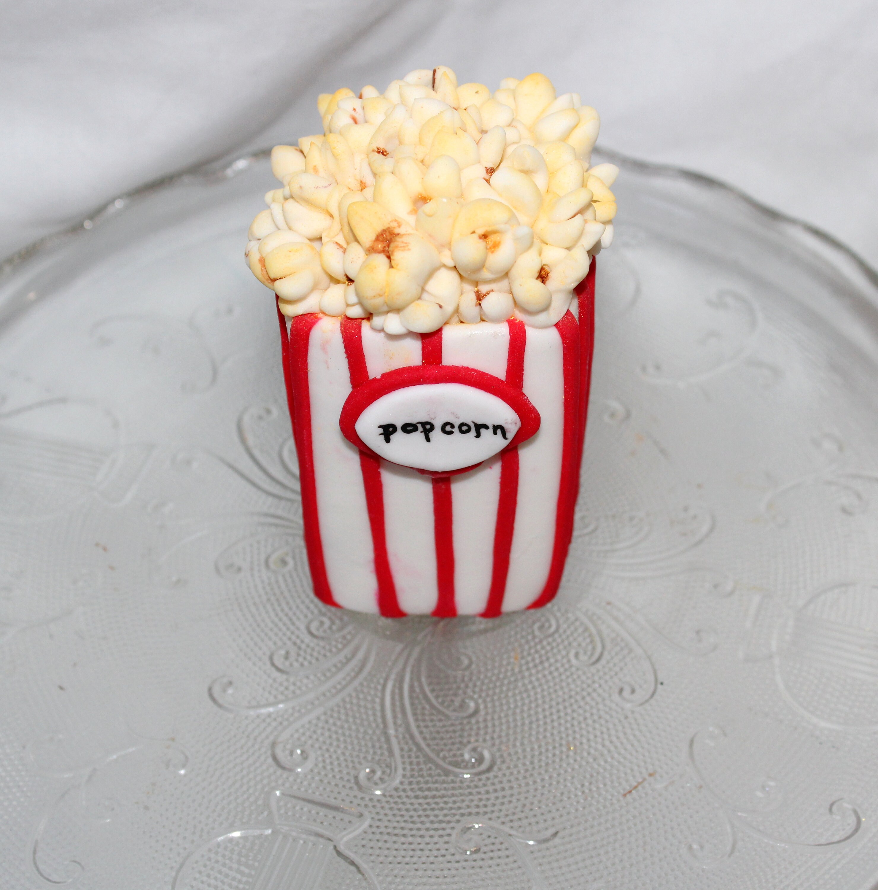 Fondant Popcorn Cake Topper Popcorn Topper Popcorn Theme | Etsy
