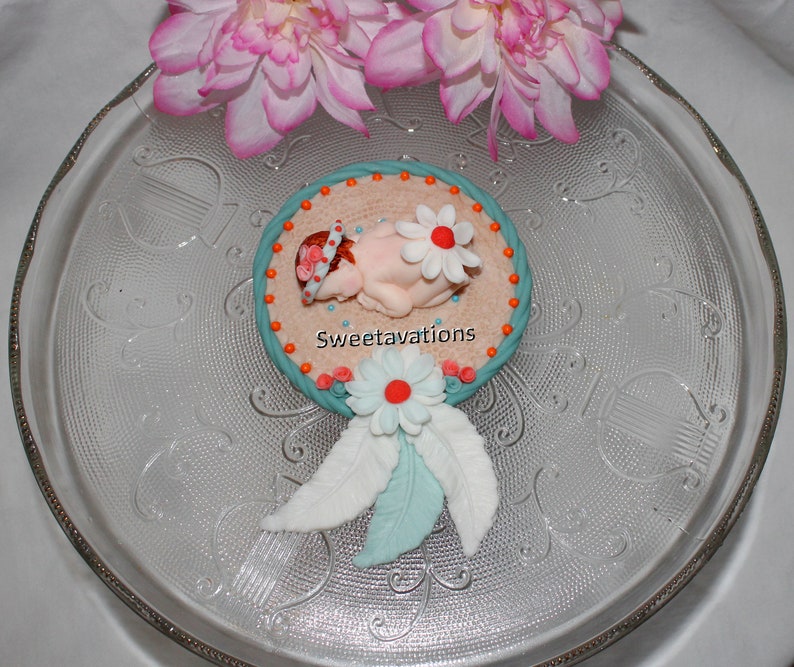 Fondant Native American Baby Cake Topper Tribal Baby Topper | Etsy