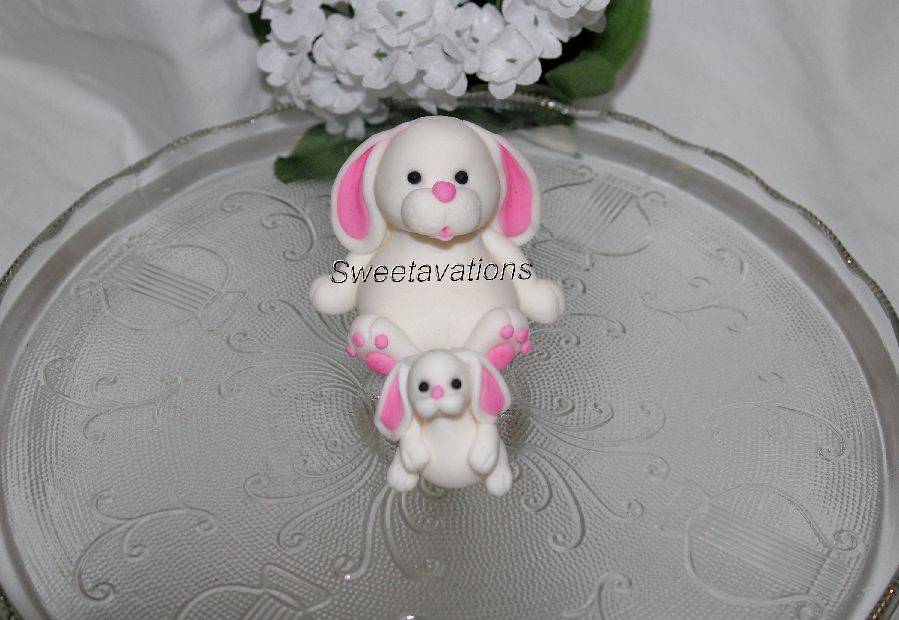 Fondant Bunny Cake Topper Bunny Topper Fondant Rabbit - Etsy