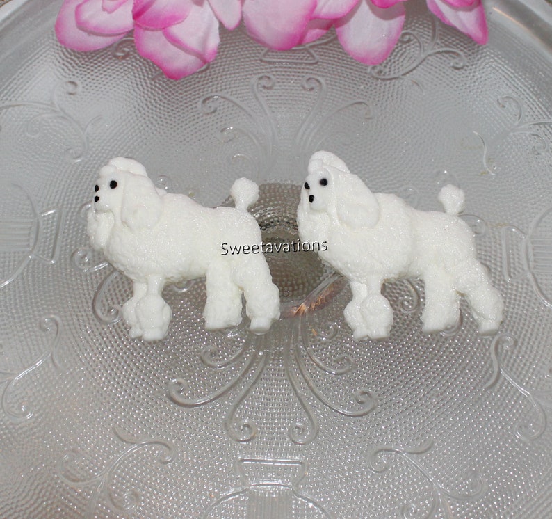 Fondant Dog Cake Topper Fondant Poodle Poodle Topper - Etsy