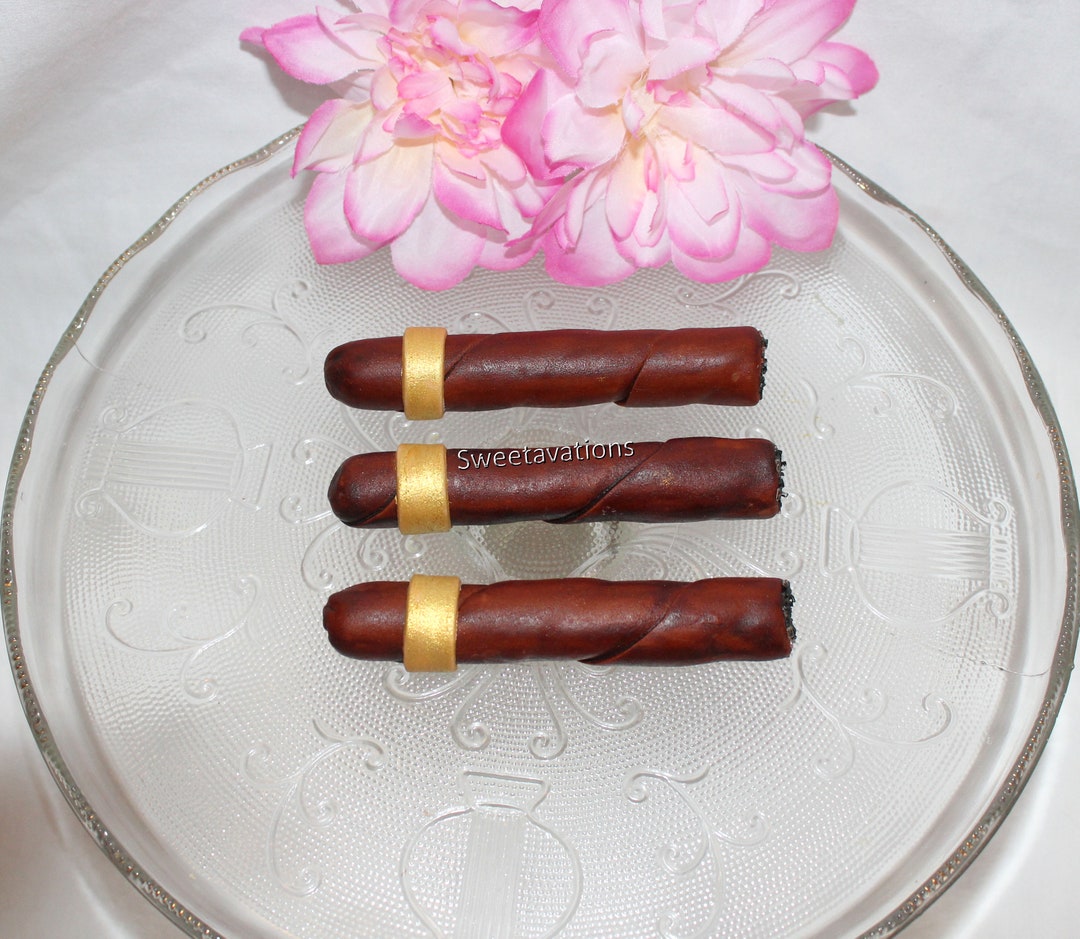 Fondant Cigar Cake Topper Fondant Humidor Cigar Topper Cigar Theme ...