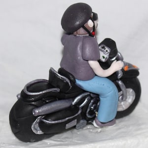 Fondant Motorcycle Cake Topper - Motorcycle Topper - Fondant Biker ...