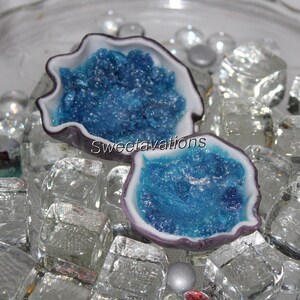 Fondant Geode Cake Topper - Geode Topper - Fondant Gemstone - Gemstone ...