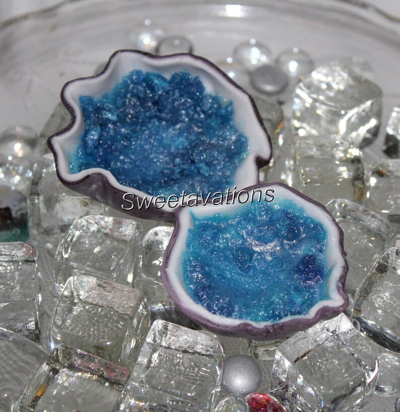 Fondant Geode Cake Topper Geode Topper Fondant Gemstone - Etsy