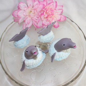 Fondant Dolphin Cake Topper Dolphin Topper Under the Sea - Etsy