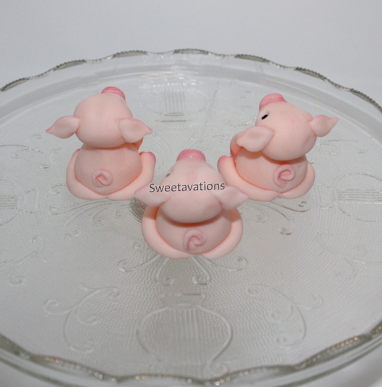 Fondant Pig Cake Topper Pig Topper Fondant Farm Animal | Etsy