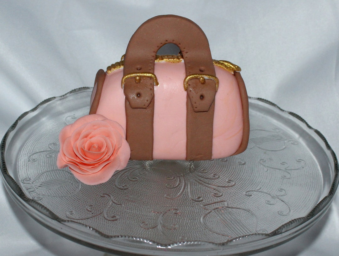 Fondant Purse Cake Topper - Purse Topper - Bag Cake Topper - Fondant ...