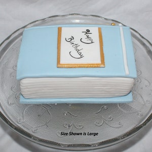 Fondant Book Cake Topper - Book Topper - Fondant Birthday - Birthday ...