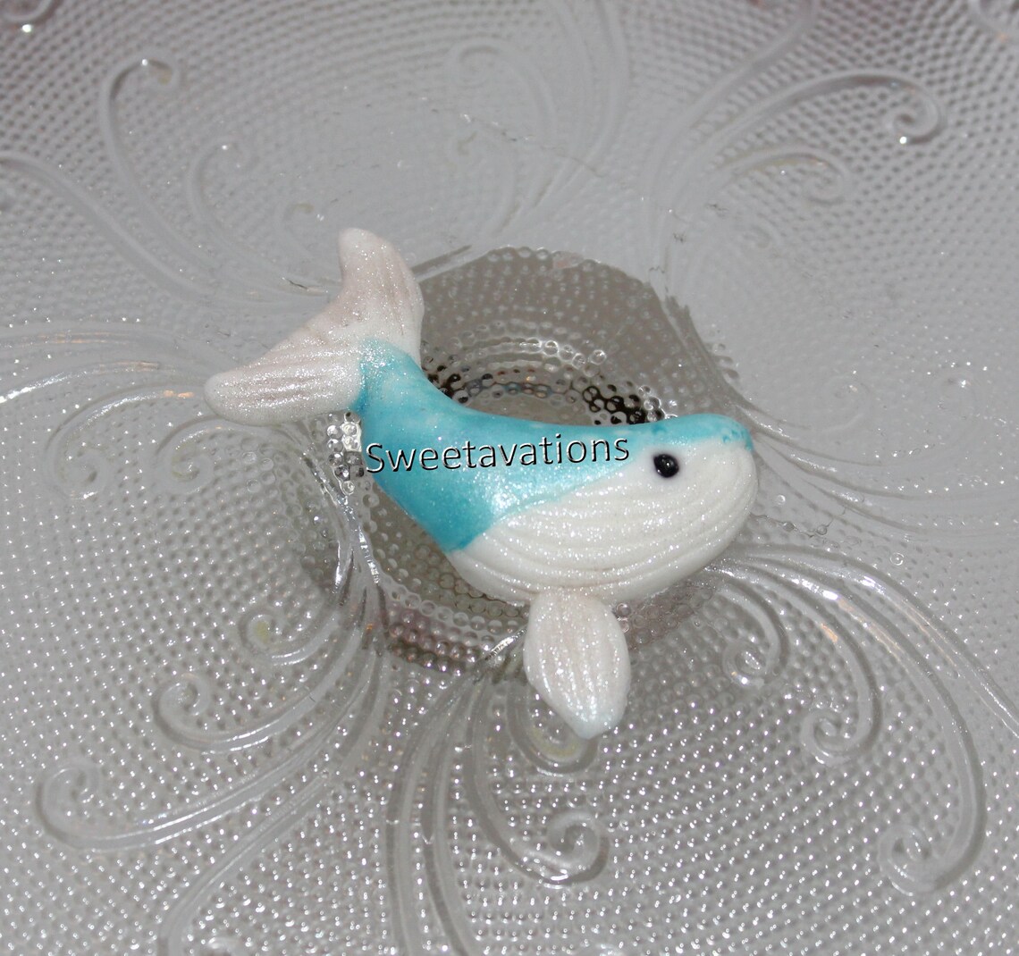 Fondant Whale Cake Topper Under the Sea Cake Mermaid - Etsy