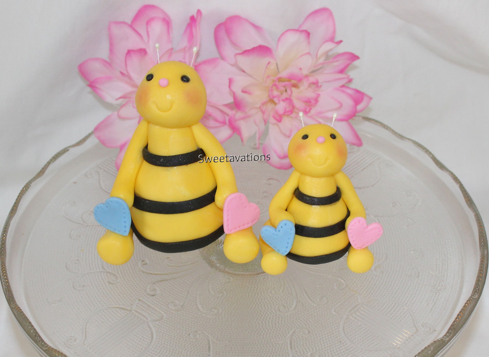 Fondant Bee Cake Topper Fondant Bumblebee Bee Topper - Etsy