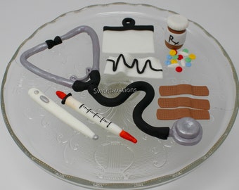 Fondant Medical Cake Topper - Fondant Stethoscope - Doctor Toppers ...