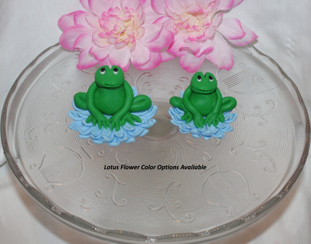 Fondant Frog Cake Topper Frog Topper Woodland Animal Topper Fondant ...