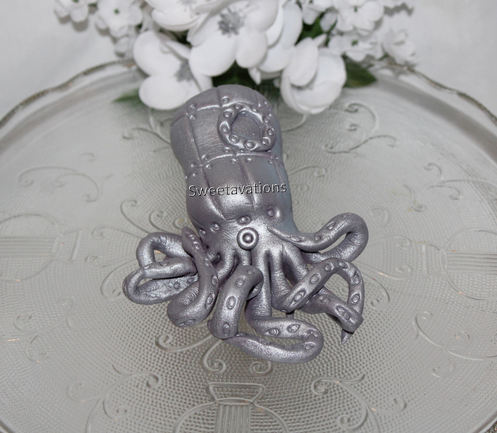 Fondant Octopus Cake Topper Octopus Topper Steampunk | Etsy