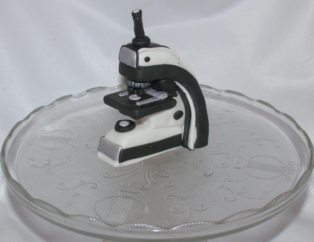 Fondant Microscope Cake Topper - Medical Cake Topper - Microscope Cake ...